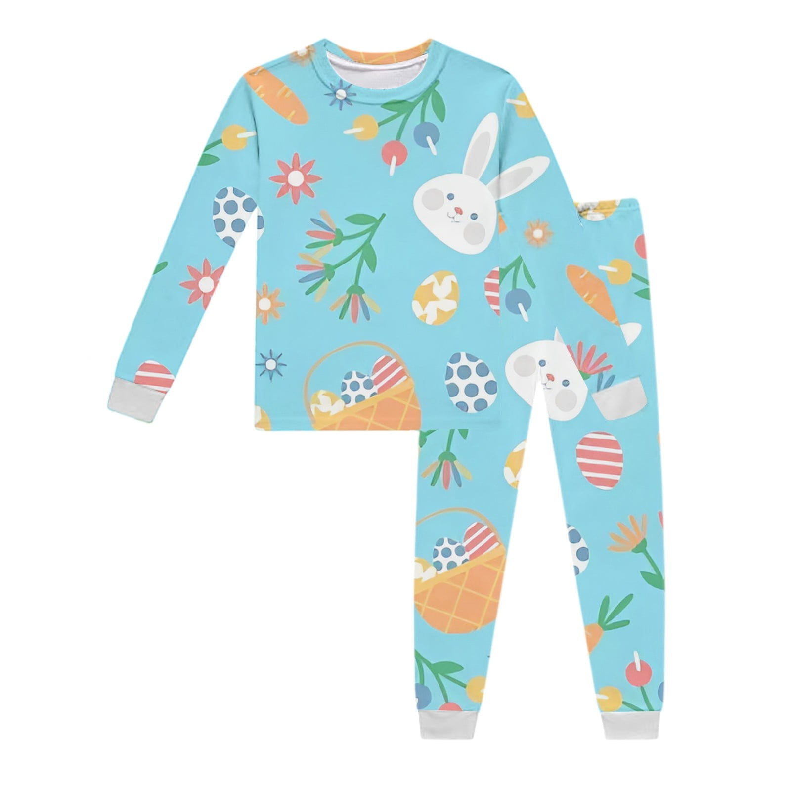 Rhuody Boy Easter Outfits Round Neck Tops Pants Long Sleeve Pajama ...