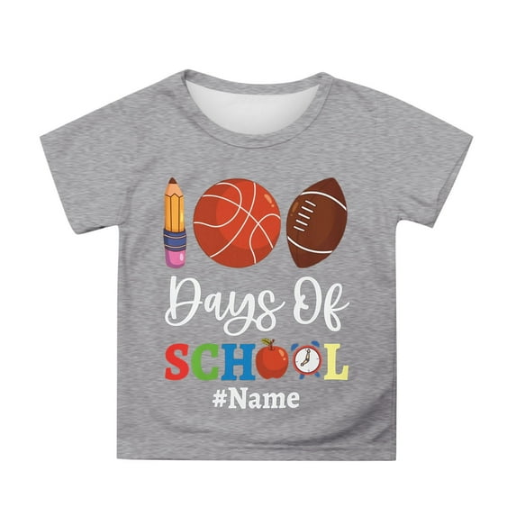 Rhuody Boy T Shirt Short Sleeve Tee Round Neck Back To School Blouse ...