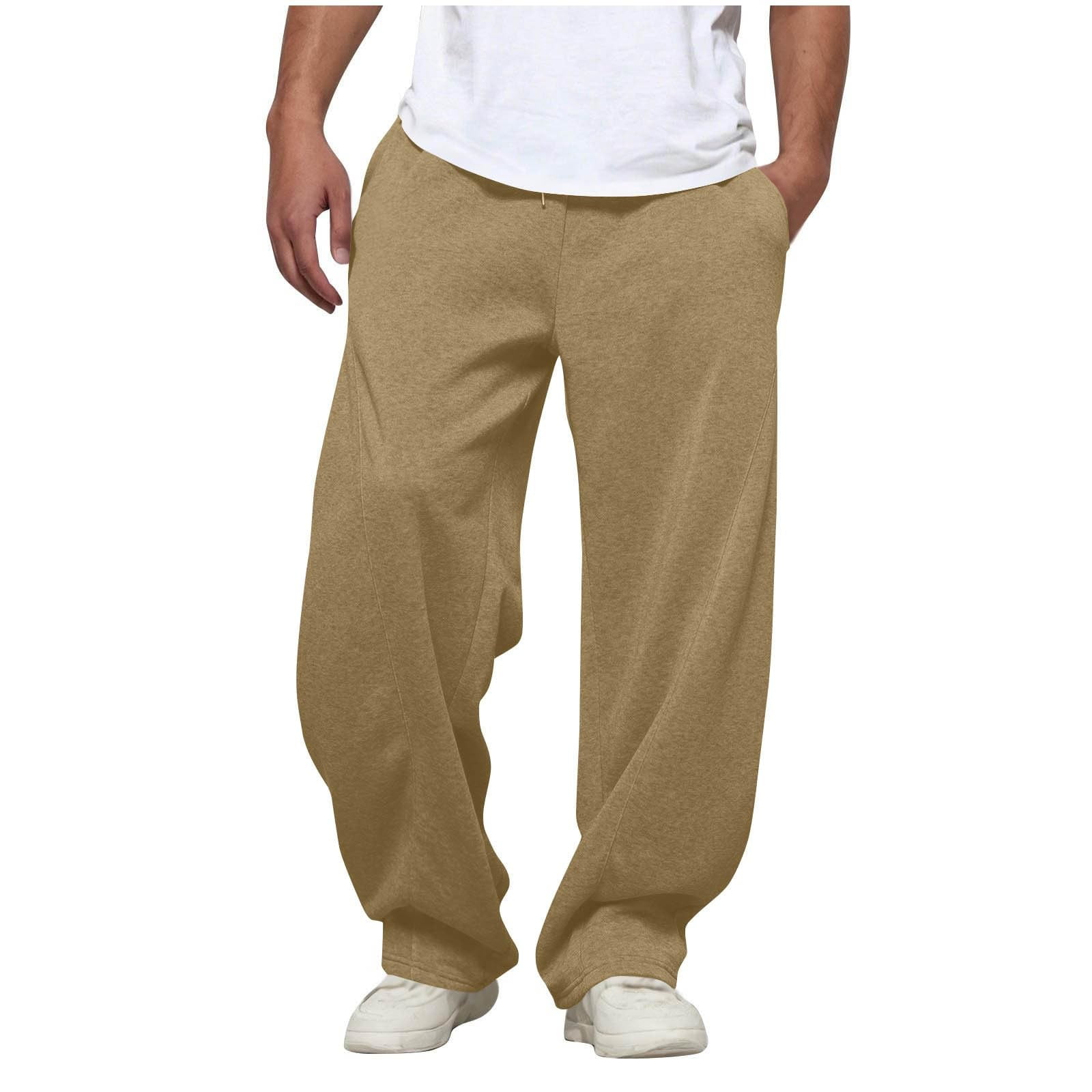 Rhuody Men Casual Pant Straight Leg With Pleated Detail And Side ...