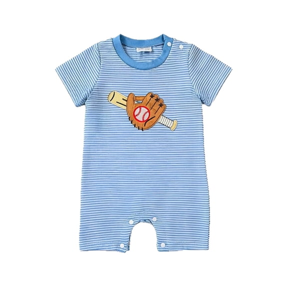Rhuody Onesie For Girls O Neck Jumpsuit Infant Short Sleeve Striped ...