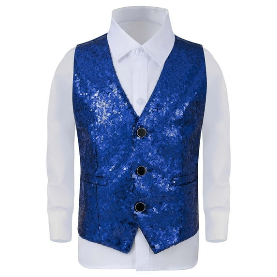 Rhuody T Shirts For Boy Sleeveless Tee Crewneck Blouse Sequins Tops ...