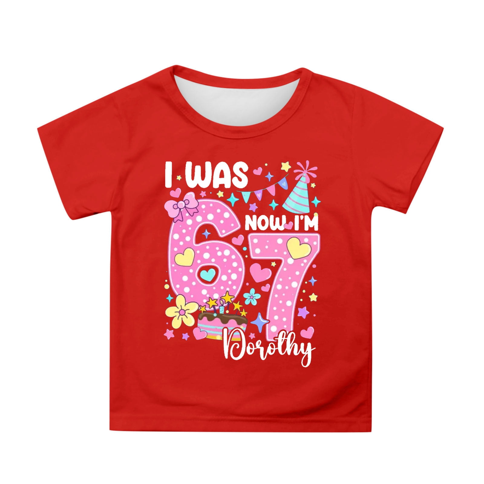 Rhuody T Shirts For Boys Crewneck Tops Short Sleeve Blouse Letter ...