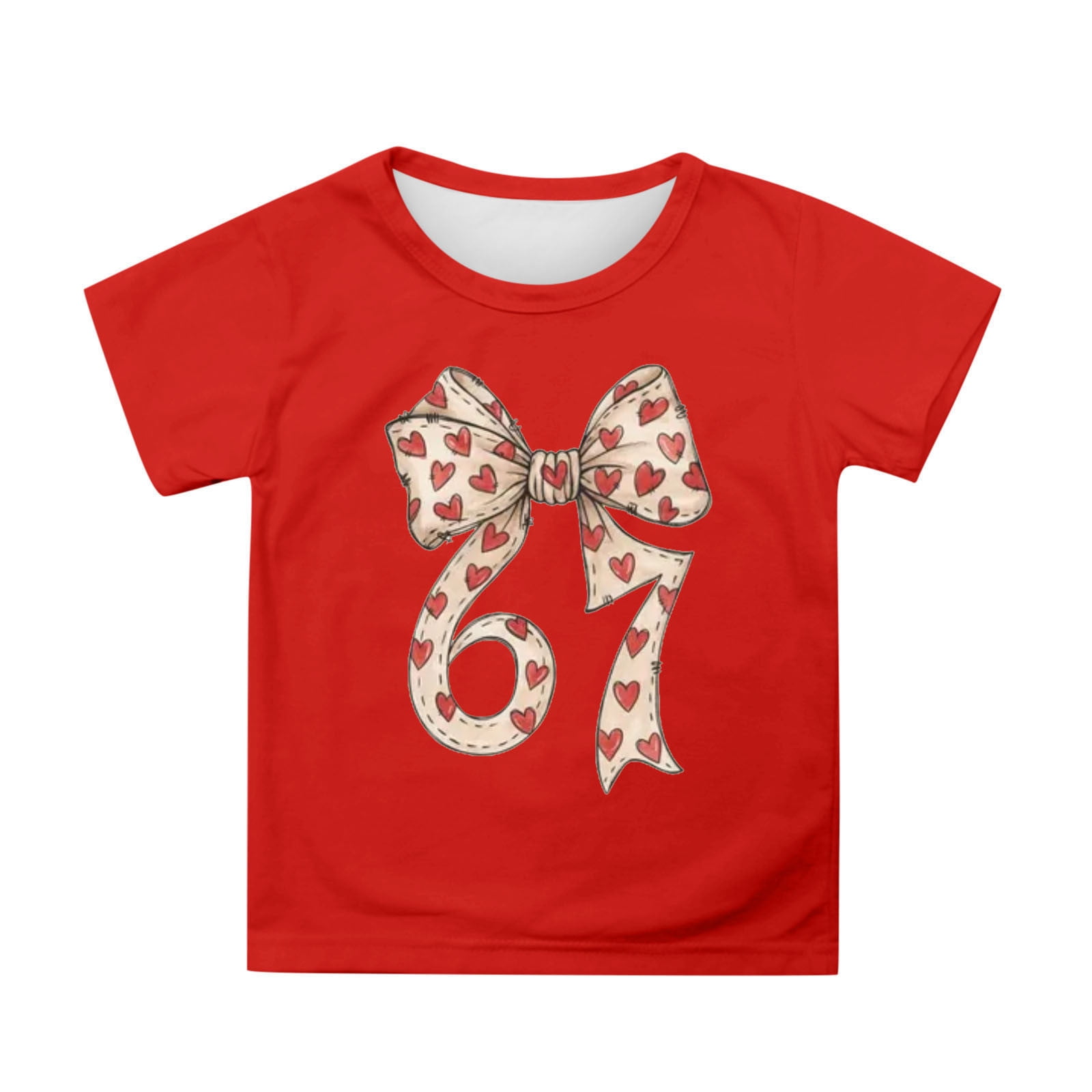 Rhuody T Shirts For Boys Round Neck Tee Short Sleeve Blouse Cartoon Bow ...