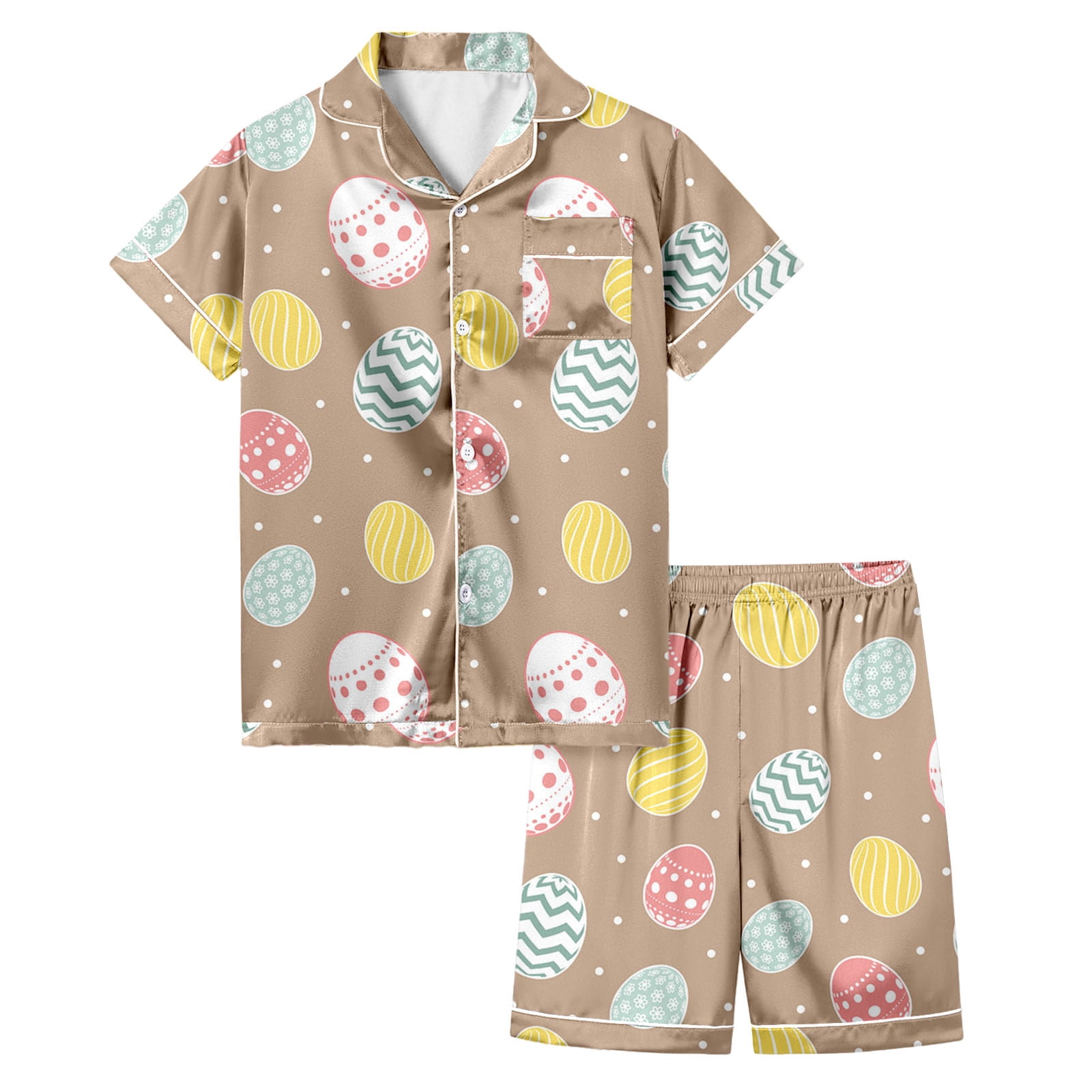 Rhuody Teen Pajamas For Girls Children's Easter Egg Painted Home Outfit ...