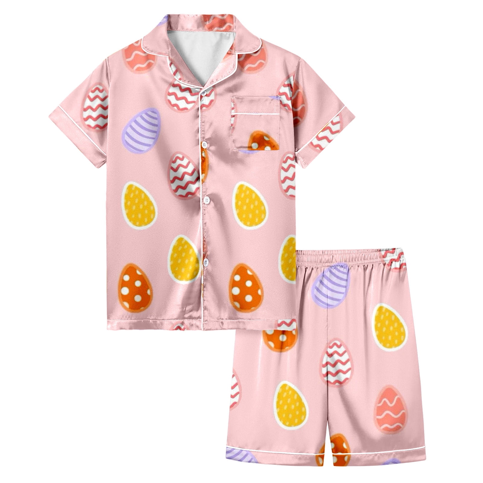 Rhuody Teen Pajamas For Girls Children's Easter Egg Painted Home Outfit ...