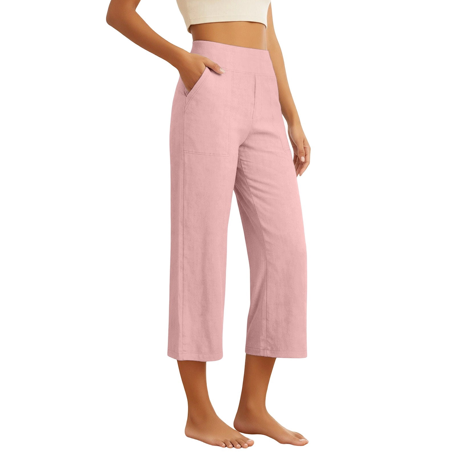 Rhuody Womens Summer Pants Empire Waist Wide Leg High Withed Pant ...