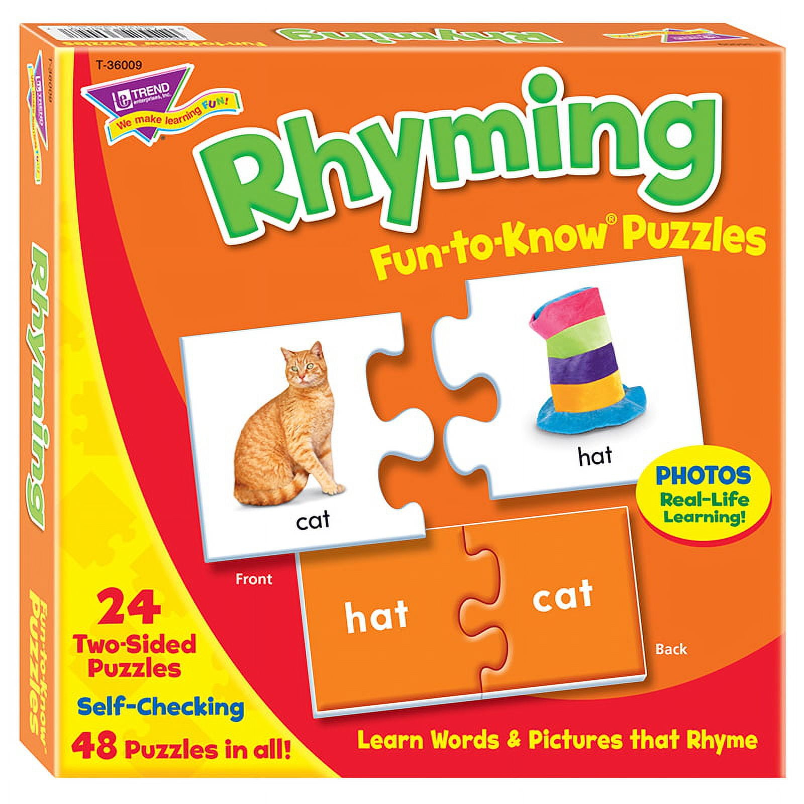 Rhyming Fun-to-Know Puzzles | Bundle of 10 Each - Walmart.com