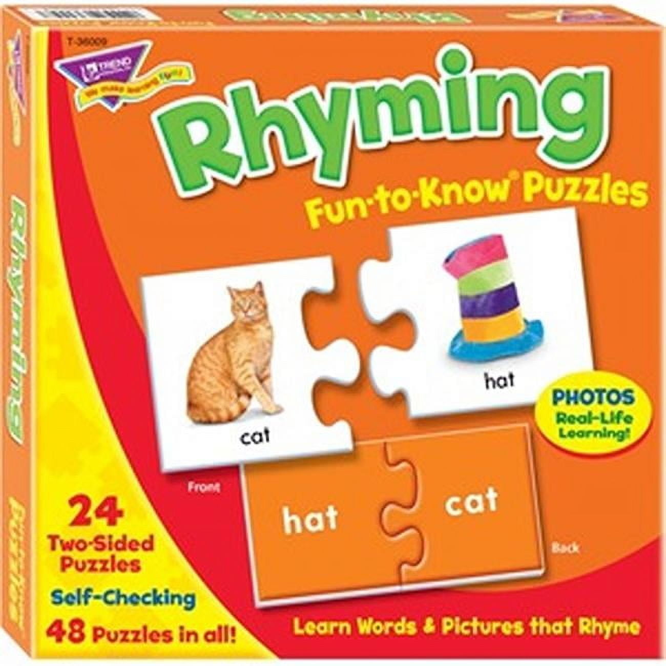 Rhyming Puzzle Set - 48 Piece - Walmart.com