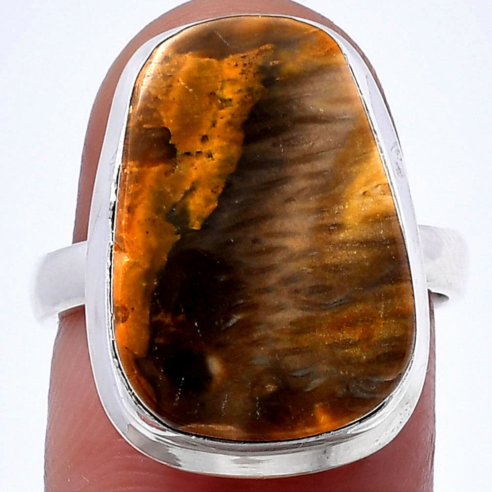 Rhyolite - Rainforest Jasper 925 Sterling Silver Ring s.7.5 Jewelry R ...