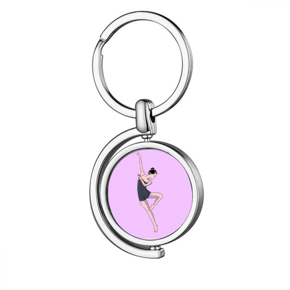 Rhythc Gymnast Poiovetsian Dance Art Rotating Keychain Metal Keyring ...