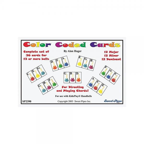 Rhythm Band Color Coded Handbell Cards/36 Chords - Walmart.com