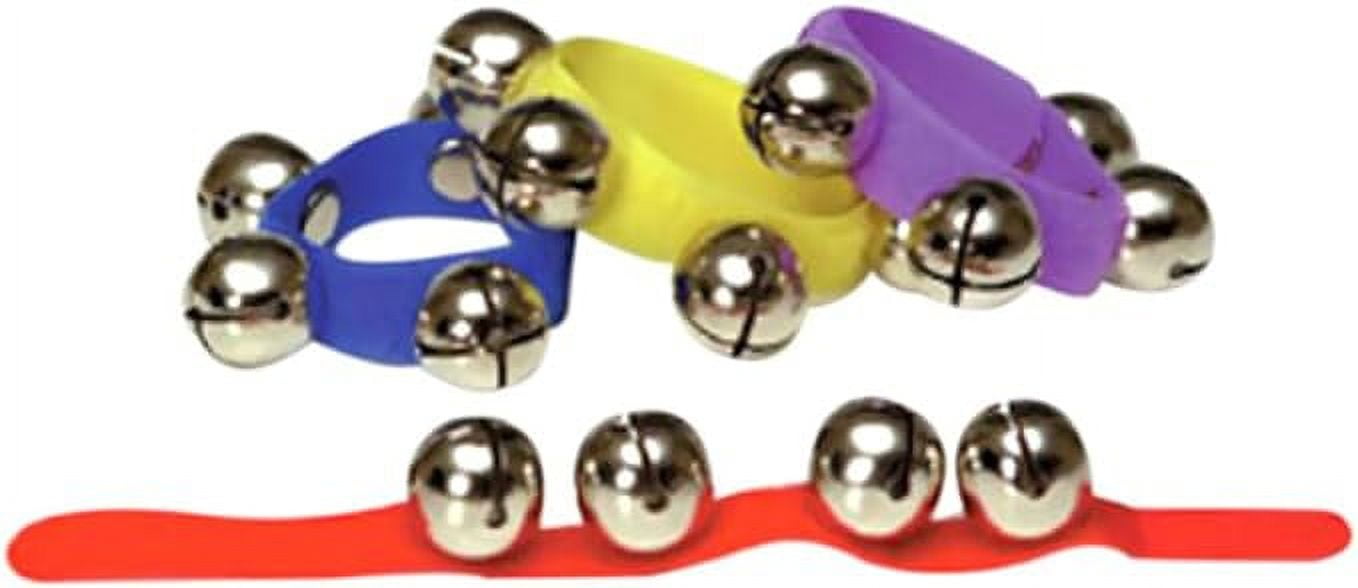 Rhythm Band Kids Musical Instrument Colored Asstmt 12 Wrist Bells ...