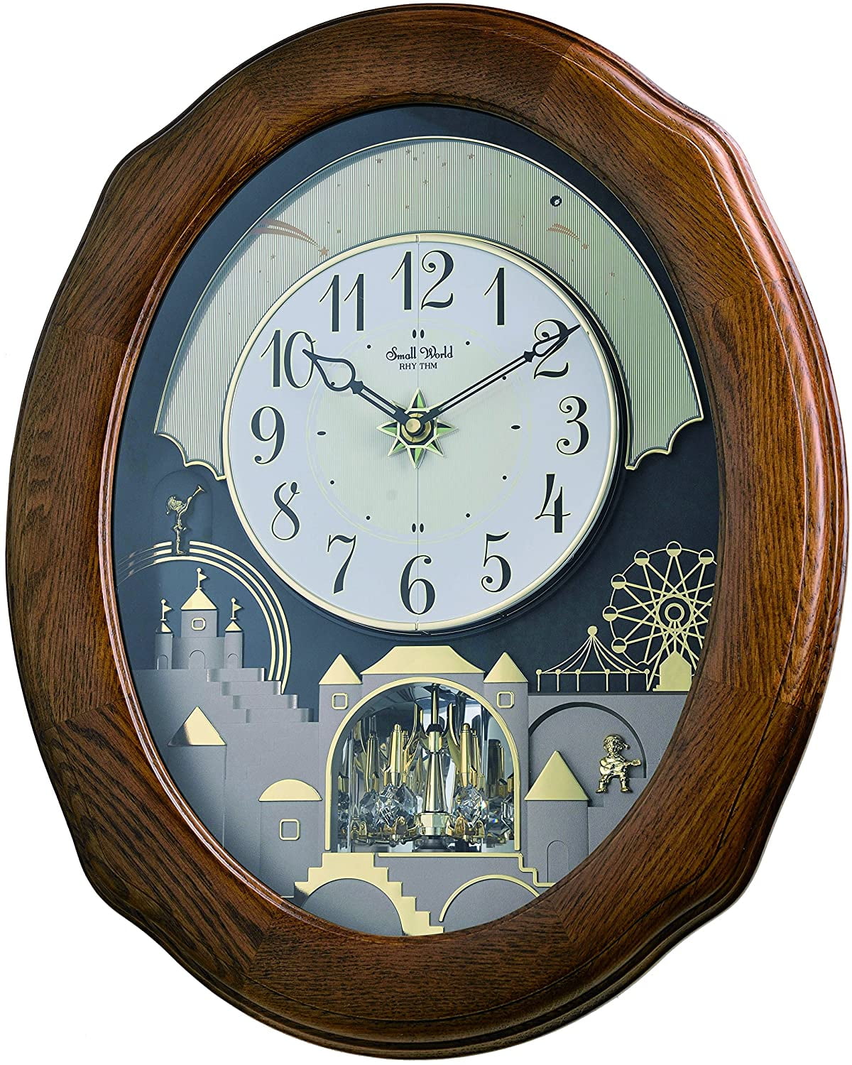 Rhythm Clocks "Joyful Timecracker Oak" Magic Motion Clock - Walmart.com
