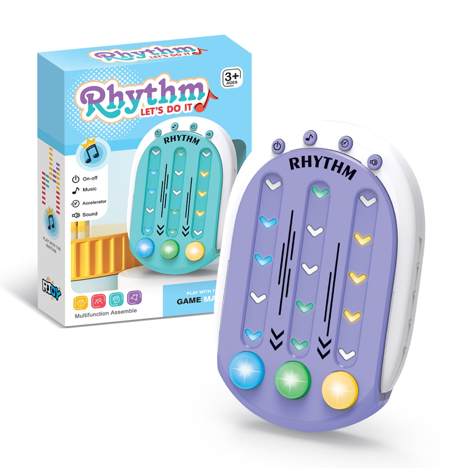 Rhythm Game Console,Fidget Sensory Toy,Interactive Music Push ...