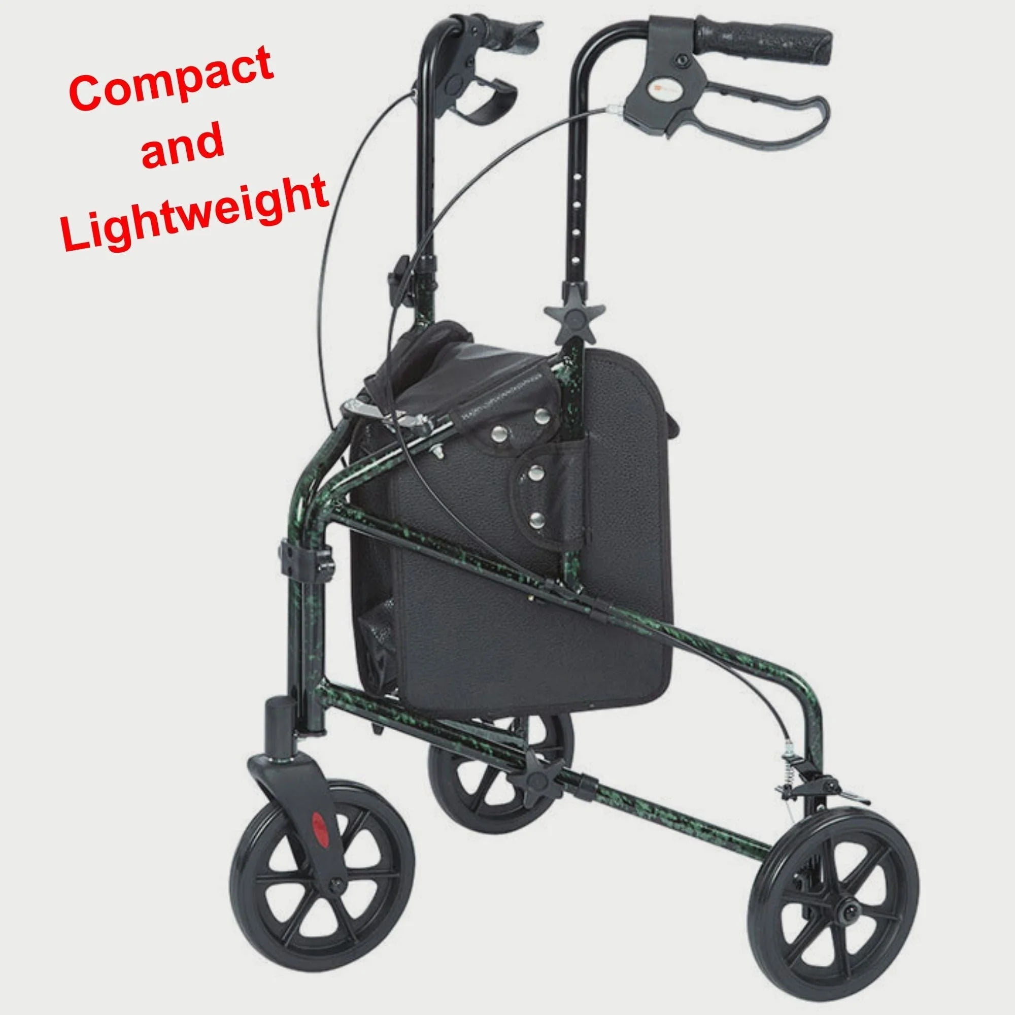 Rhythm Healthcare 3 Wheel Rollator, 8-inch Wheels, Telescopic, Locking ...