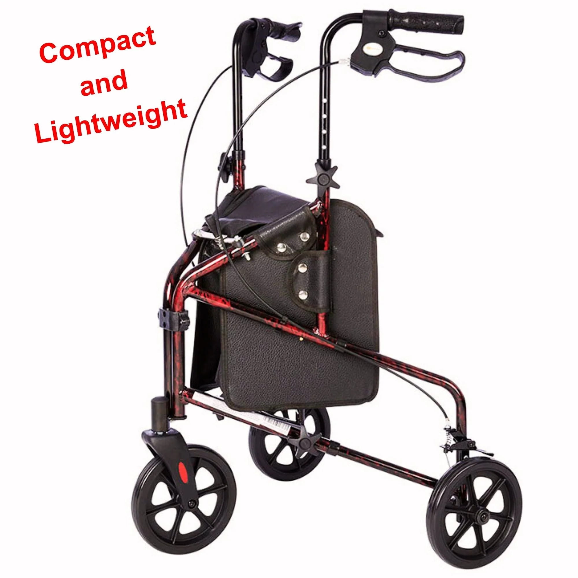 Rhythm Healthcare 3 Wheel Rollator, 8-inch Wheels, Telescopic, Locking ...