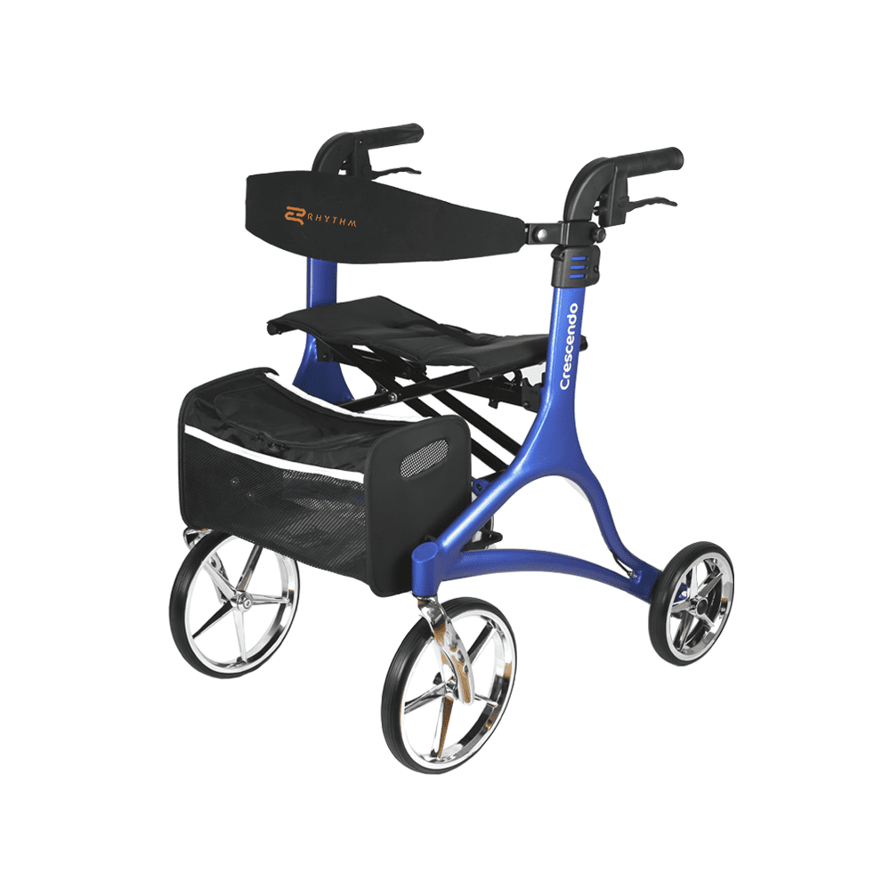 Rhythm Healthcare Mobility Aids Crescendo Rolling Walker Rollator Blue ...