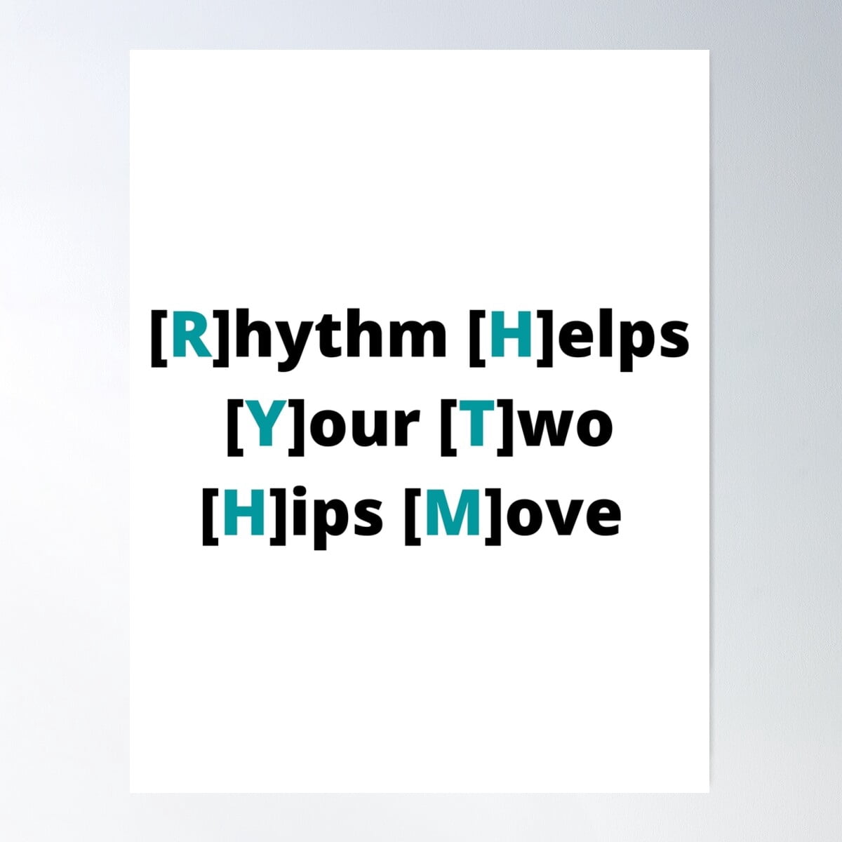Rhythm Mnemonic Acrostic Poster Wall Art, Modern Wall Decor For Living ...