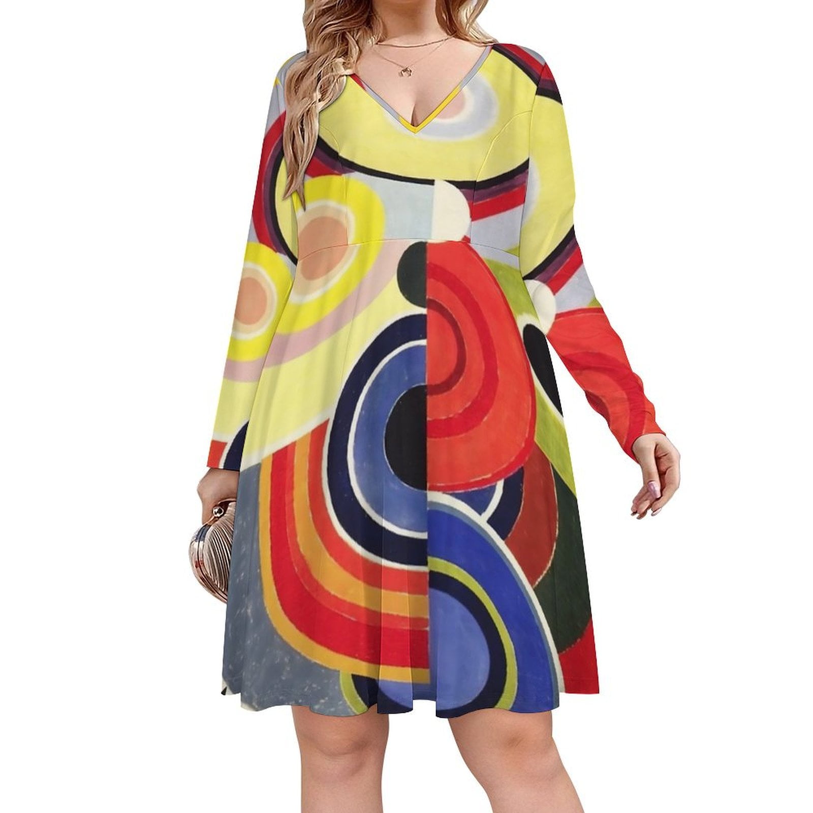 Rhythm Sonia Delaunay Ruffle Long Sleeve Sexy Dresses For Women Ladies ...