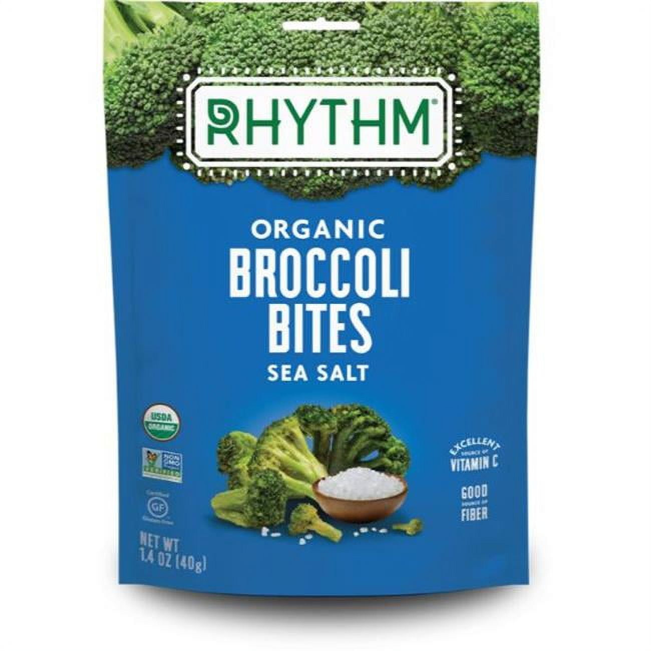 Rhythm Superfoods - Organic Broccoli Bites Sea Salt - 1.4 oz. - Walmart.com