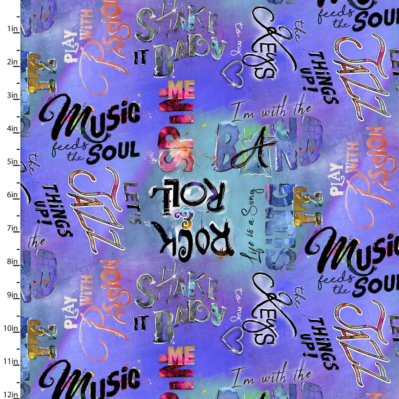 Rhythm and Hues Words Cotton Fabric - Walmart.com