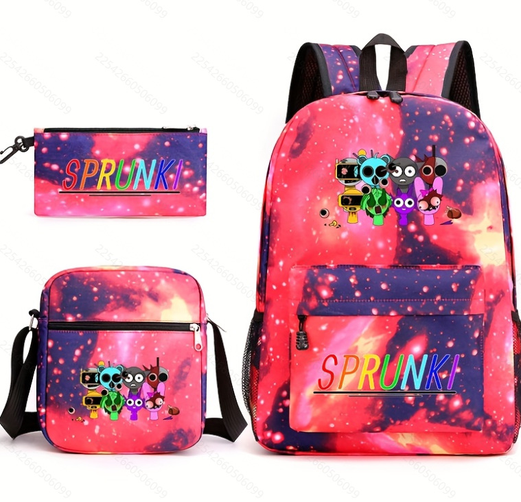 Rhythm box sprunki peripheral backpack cartoon large capacity starry ...