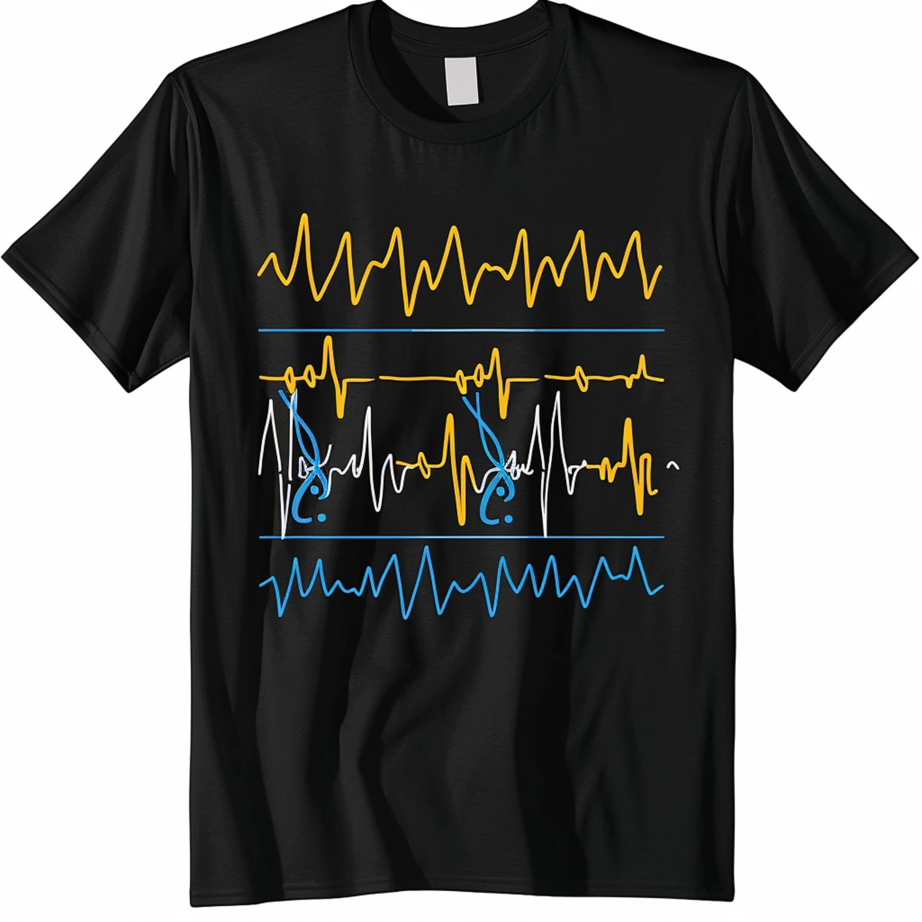 Rhythm of Life: Musical Notes ECG Line Design Inspired by Iconic ...