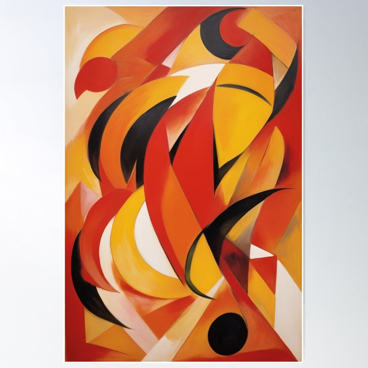 Rhythmic Dance Of Shapes Poster Wall Art, Modern Wall Decor For Living ...