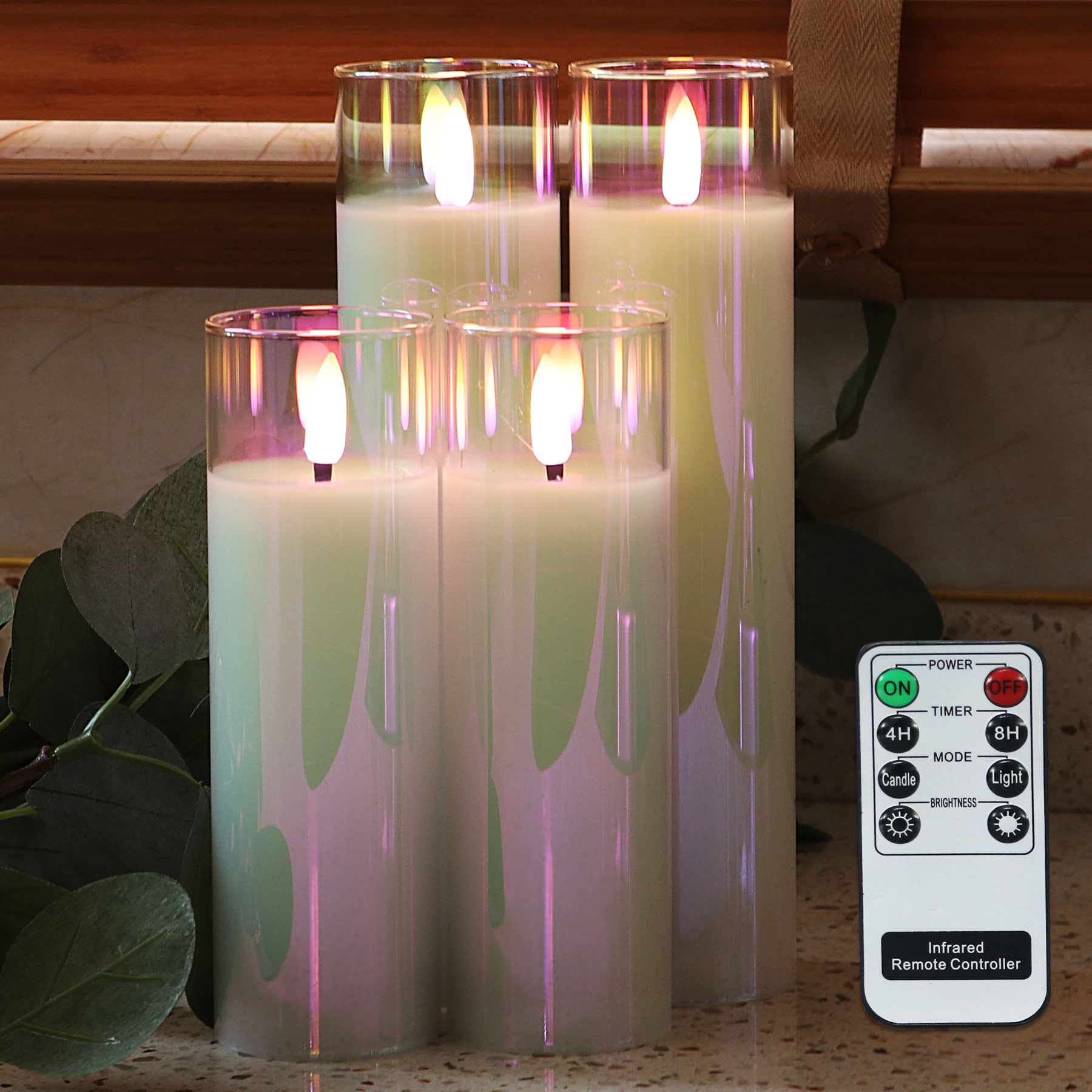 Meltone LED Flameless Candles with Remote(D 3" x H 4" 5" 6"), Battery ...