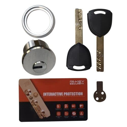 RiKey Security - Solid Brass Mortise Cylinder 1-1/8" High Security with ...