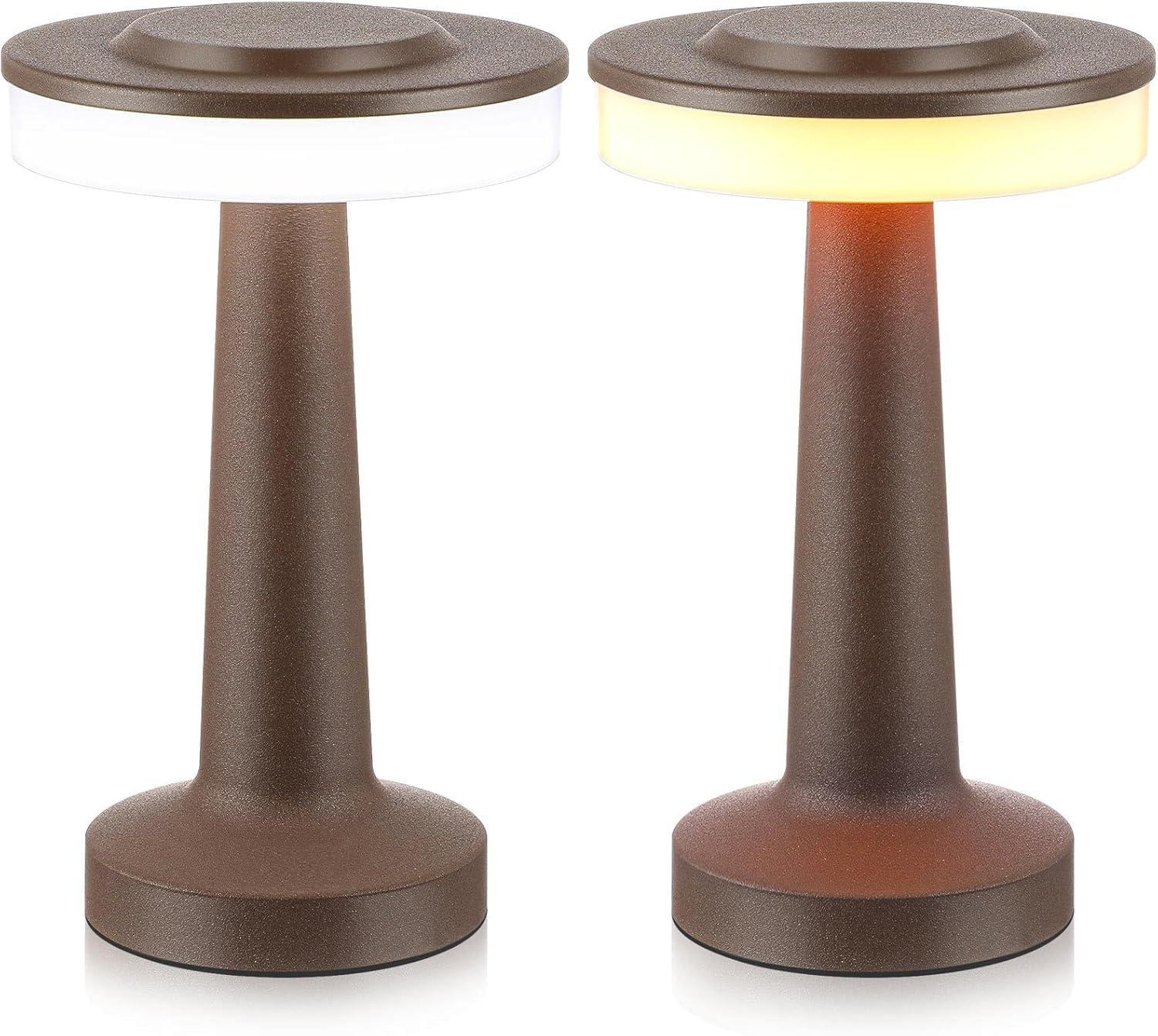 Riakrum Set of 2 LED Portable Cordless Table Lamp with Touch Sensor 3 ...