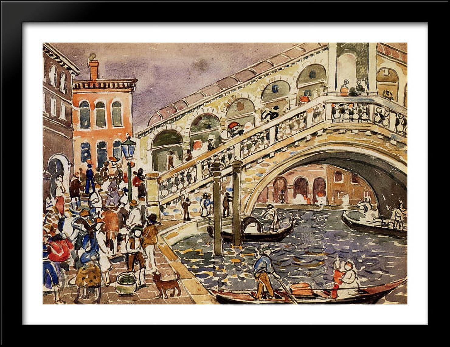 Rialto Bridge (also known as The Rialto Bridge, Venice) 38x28 Large ...