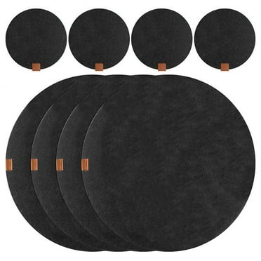 Placemats and Coasters Set of 6, Rose Golden Table Mat Pressed Round ...