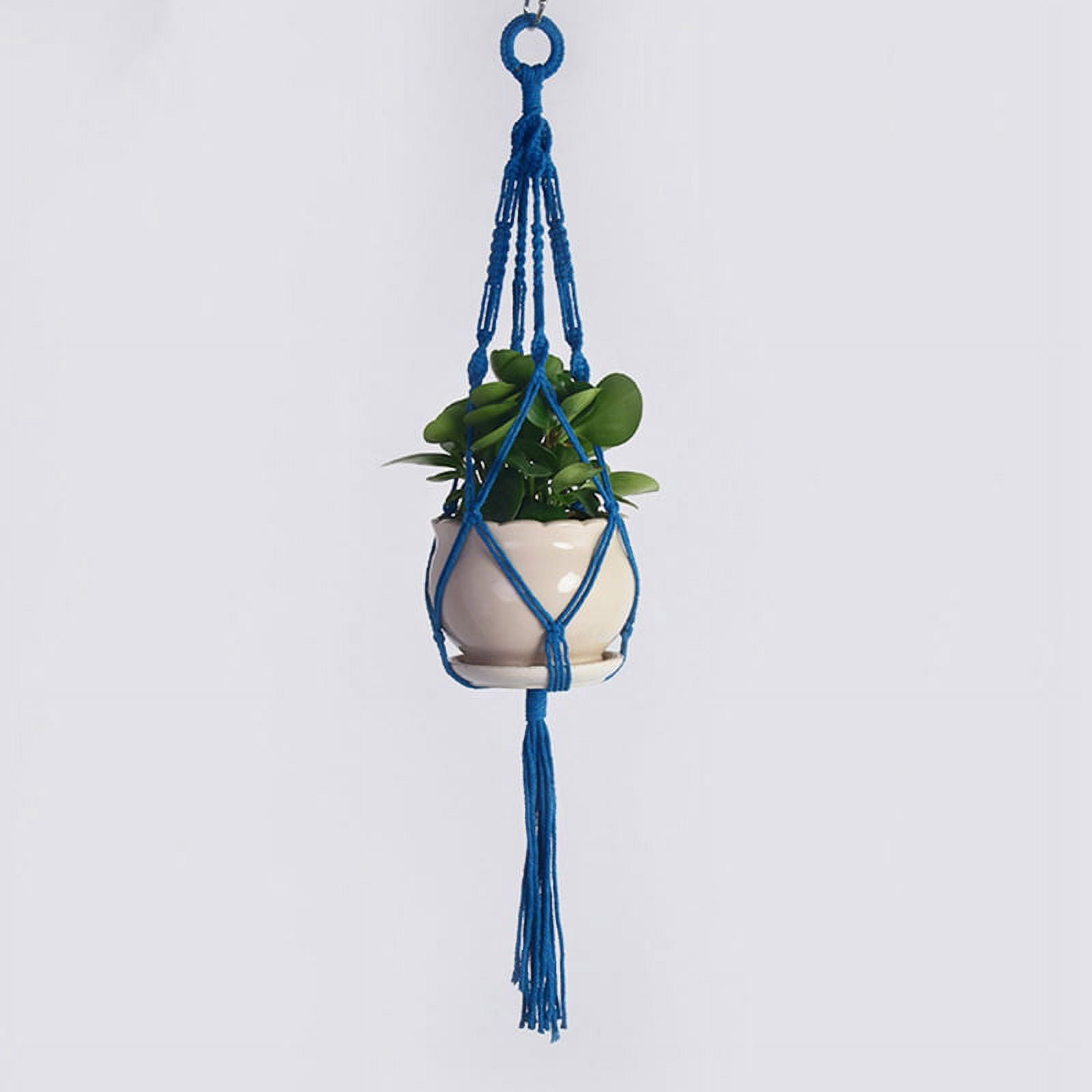 Riapawel Hanging Planters Handmade Cotton Rope Hanging Baskets Flower ...