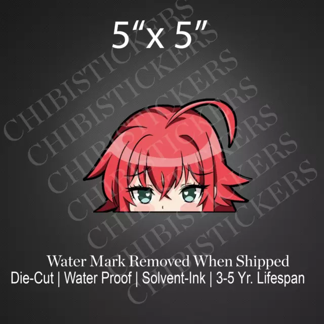 Rias Gremory Chibi Highschool Dxd Anime Sticker Vinyl Sticker ...