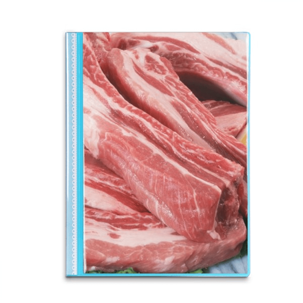 Rib Chop Raw Meat Food Texture Book Sheet Protectors Portfolio Binder ...