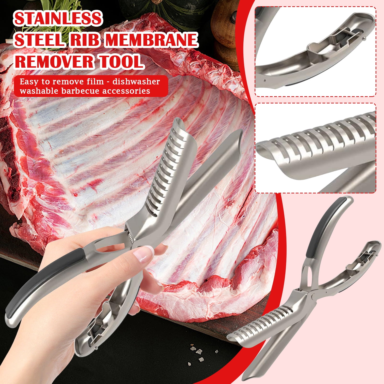Rib Membrane Removal Tool, Rib Prep Tool, Stainless Steel Rib Membrane ...