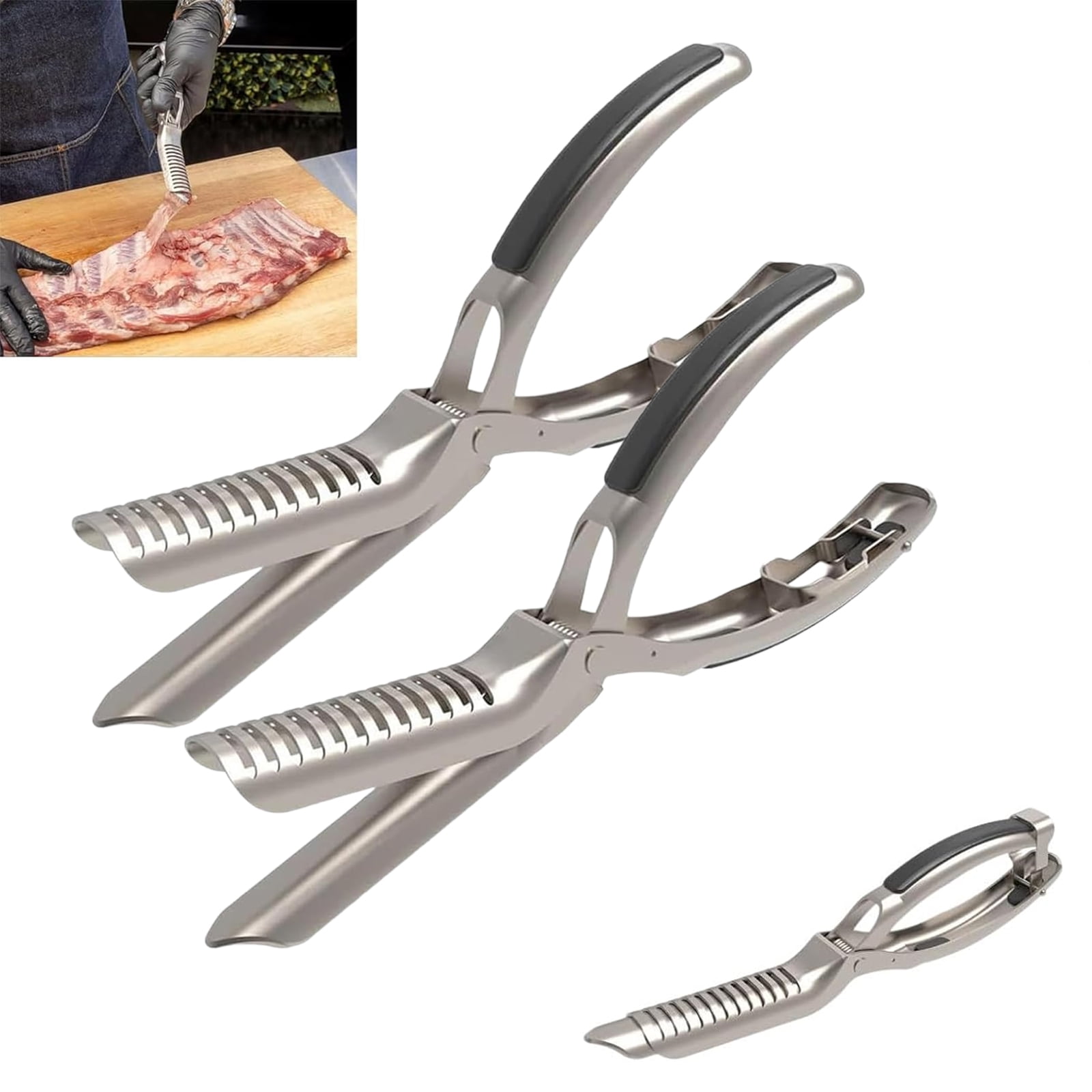 Rib Membrane Removal Tool Stainless Steel Rib BBQ Prep Tool Dishwasher ...