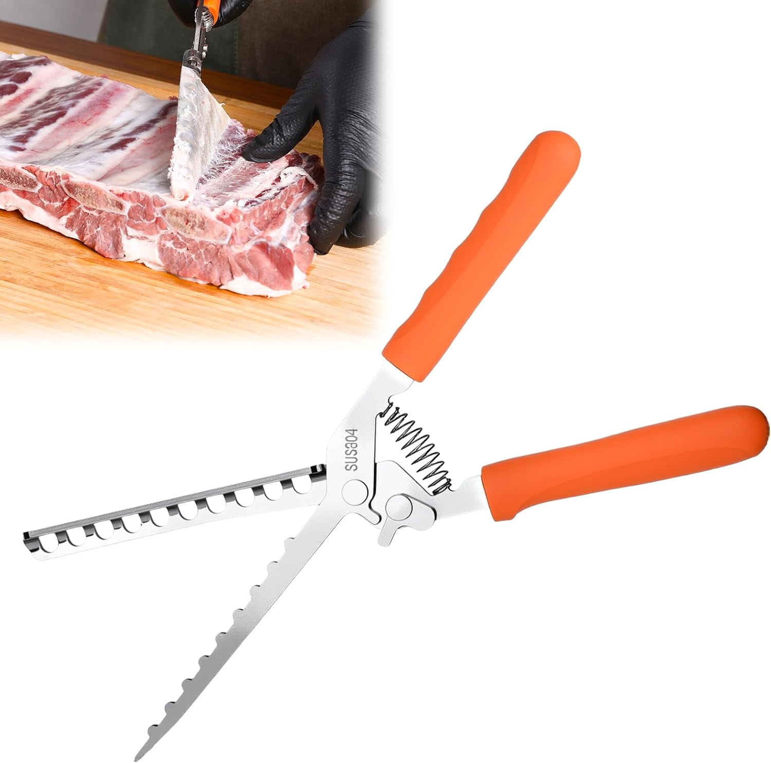 Rib Membrane Removal Tool, Thick Stainless Steel Rib Prep Tool Membrane ...