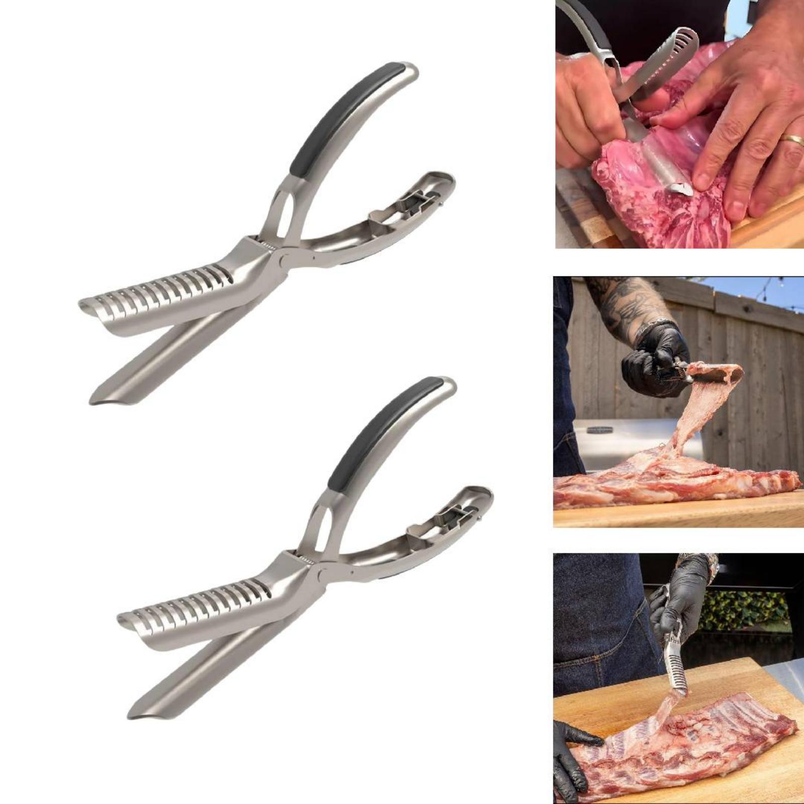 Rib Membrane Remover Tool, Rib Prep Tool, BBQ Rib Skinner, for Bar-B-Q ...