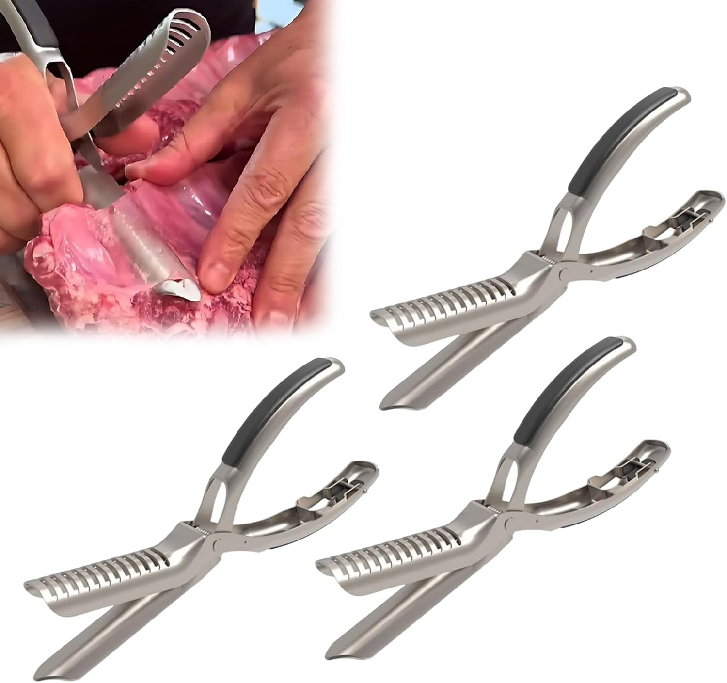 Rib Membrane Remover Tool Stainless Steel Tool Kit, BBQ Rib Skinner ...