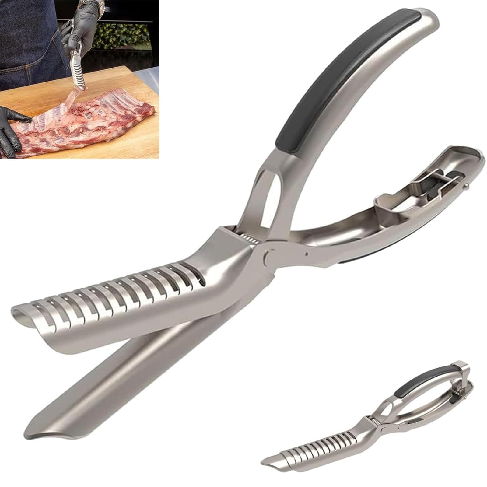 Rib Prep Pro Stainless Steel Rib Membrane Remover Tool BBQ Rib Skinner ...