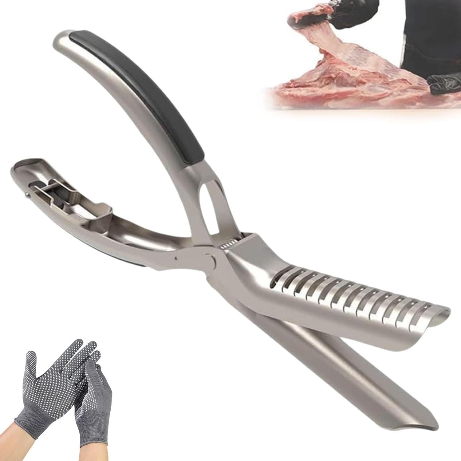 Rib Prep Tool, Rib Membrane Remover Stainless Steel Tool Kit, BBQ Rib ...