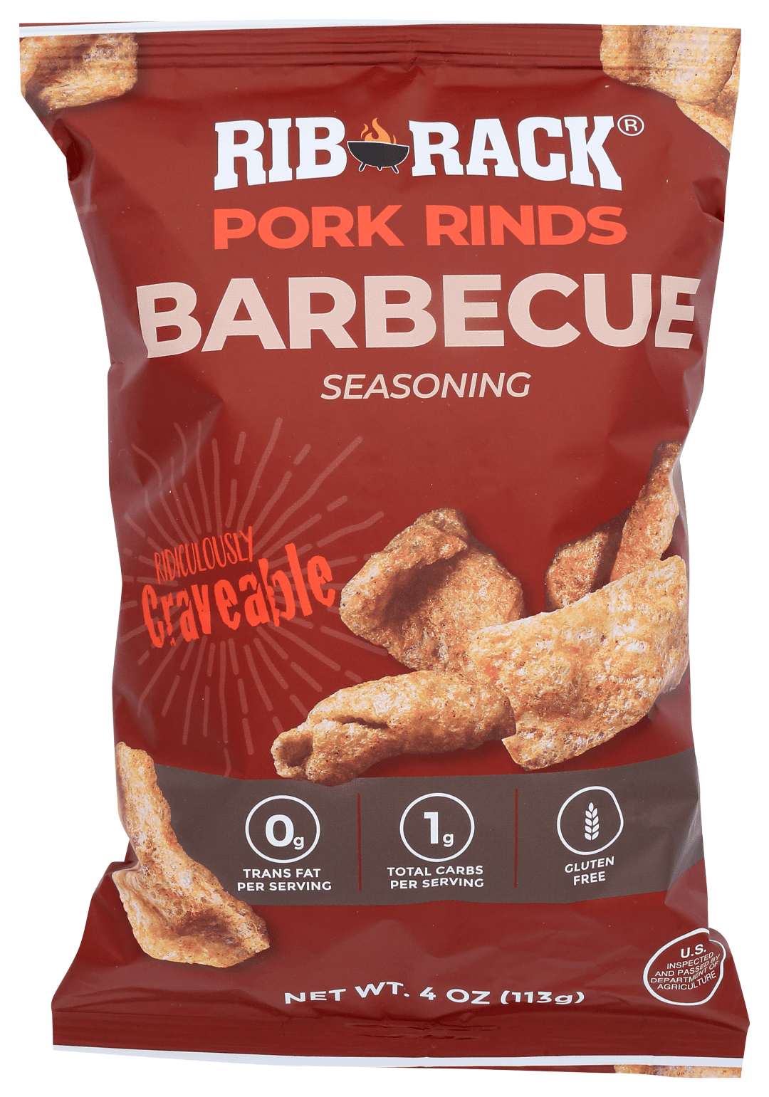 Rib Rack Barbecue Pork Rinds 4oz - Walmart.com