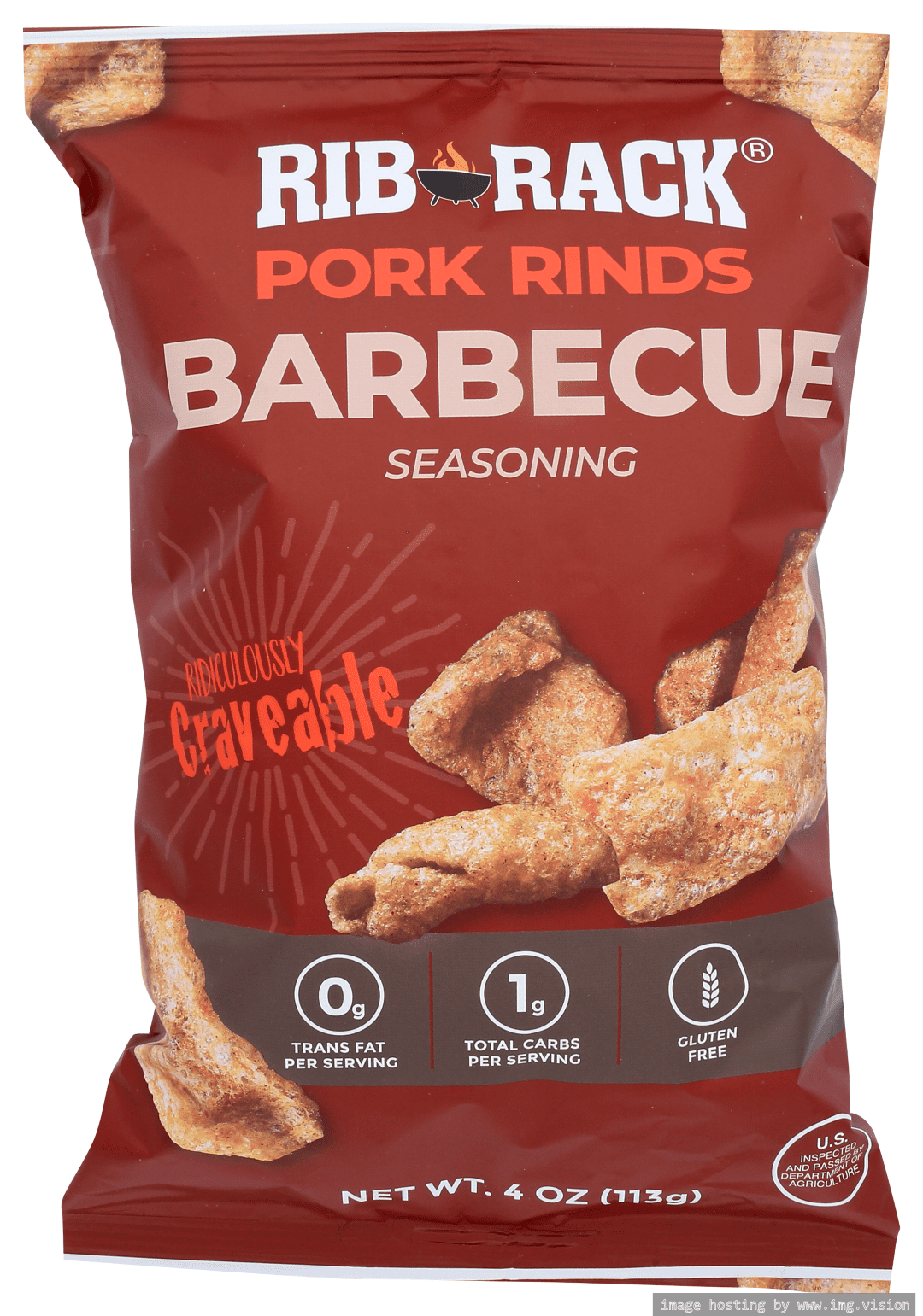 Rib Rack Barbecue Pork Rinds 4oz - Walmart.com