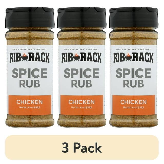 (3 pack) Rib Rack Chicken Rub, 5.5 oz. (Seasoning) - Walmart.com