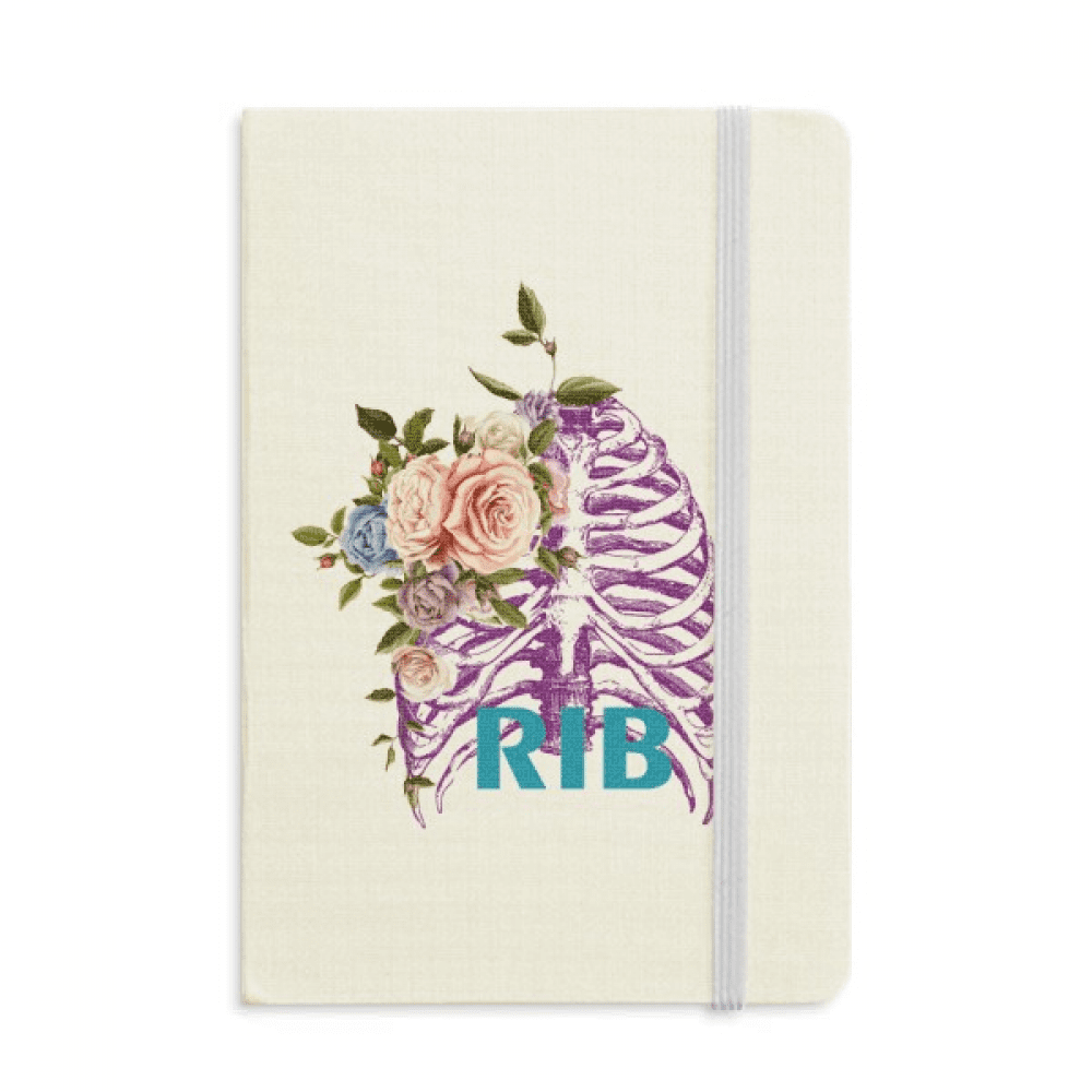 Rib Thoracic Body With Flowers Notebook Official Fabric Hard Cover ...