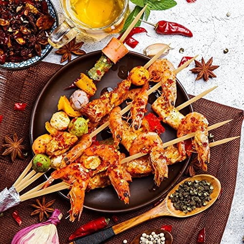 RibRave Bamboo Skewers, Φ=5mm 12 Inch - Natural Wooden Skewers for ...