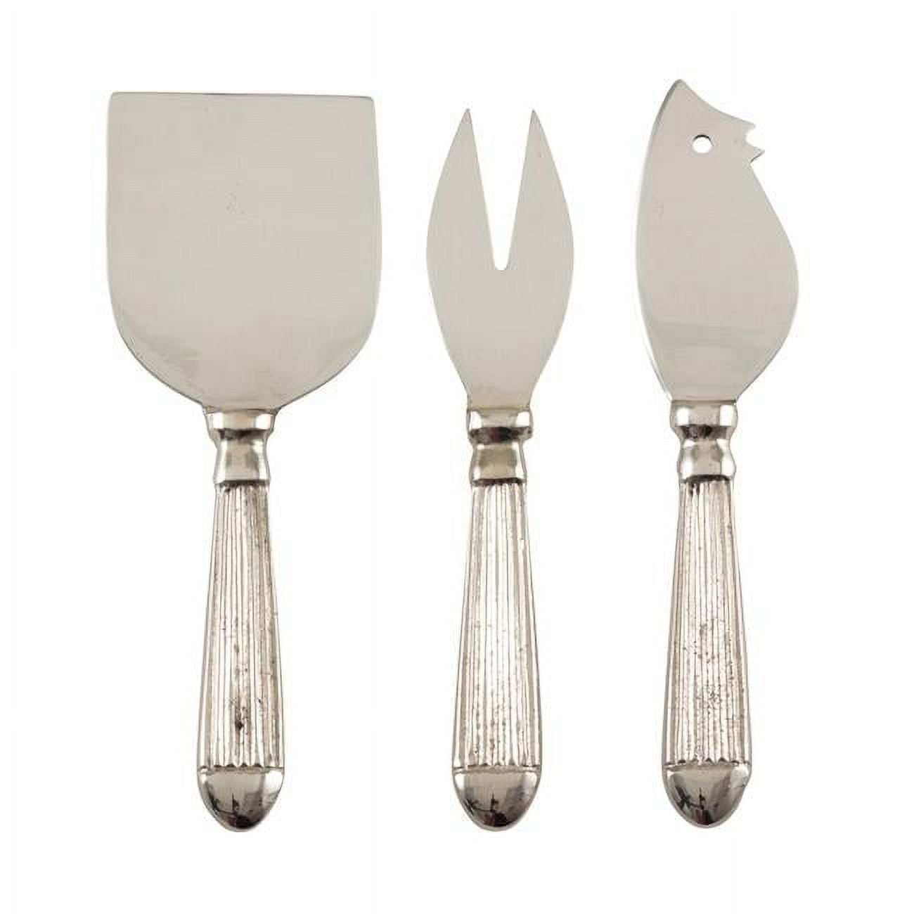 Ribbed Design Stainless Steel Cheese Cutlery - Set of 3 - Walmart.com