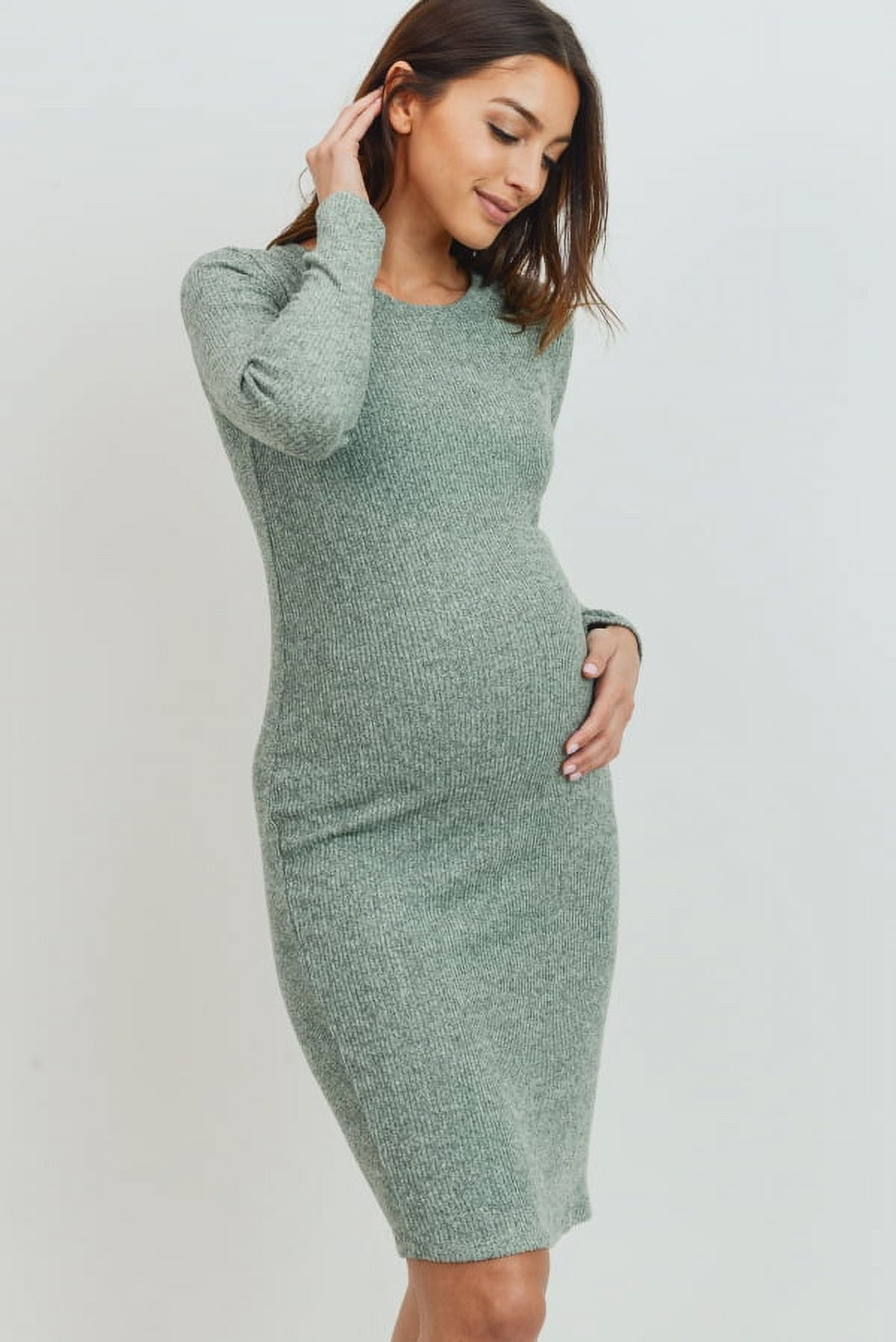 Ribbed Knit Maternity Bodycon Dress - Walmart.com